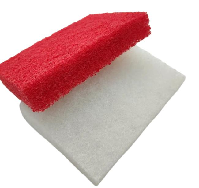 Close-up of composite cleaning cloth block texture