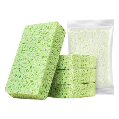 China Natural Wood Pulp Dual-Sided Sponge Scrubber for Dish Cleaning for sale