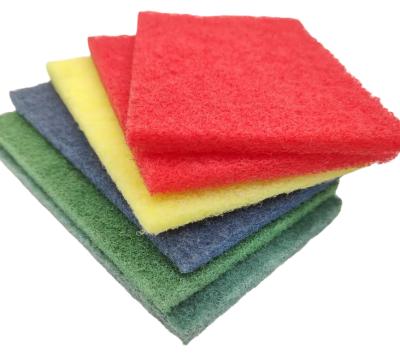 중국 다채로운 긁힘 방지 가정용 주방 수세미 폴리에스터/나일론 강력하고 내구성이 뛰어난 주방 청소 용품 판매용
