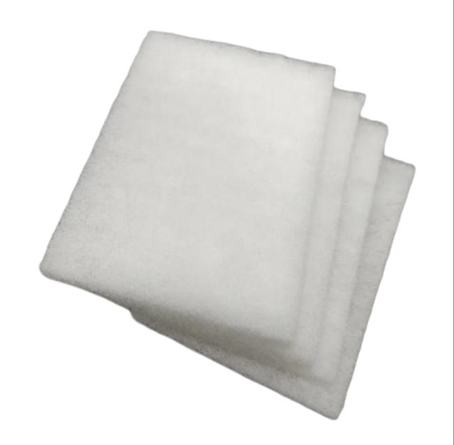 Close-up of white nylon scouring pad fibers