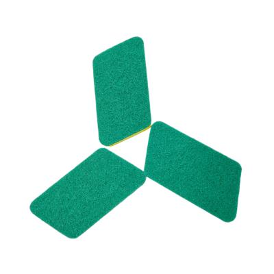 중국 이중 헤드 녹황색 수세미 브러쉬 – 튼튼하고 다이아몬드 패턴의 부드러운 솔로 얼룩 제거, 친환경 청소 판매용