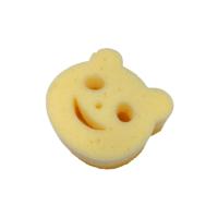 China Bear shape double-sided scrubber original scratch free flextexture scrubbing sponge yellow for sale