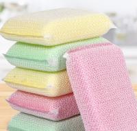 China Double Sided Dish Sponge Scrubber With Soft & Rough Surfaces For Cookware for sale