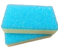 China Temperature Sensitive Color Changing Kitchen Sponge Mixed Material Scrubber for sale