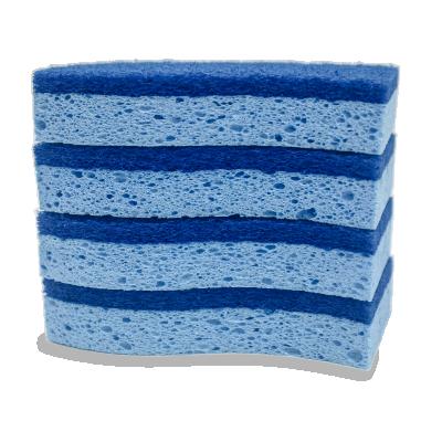 China 2-in-1 Wood Pulp Sponge & Scourer: Soft, Absorbent & Tough for Eco Cleaning. for sale