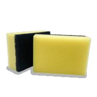 China Kitchen Sponge with Scourer Pad: Absorbent Core & Durable Scrubbing Layer. for sale
