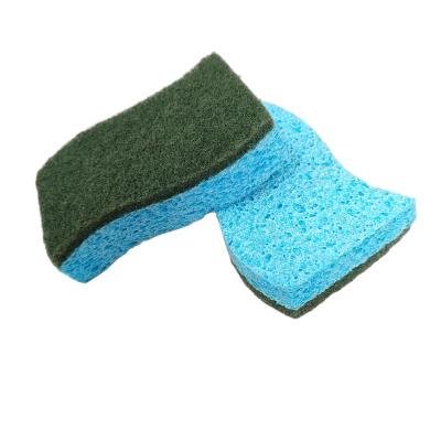China Kitchen daily cleaning sponge, wood pulp cotton, scouring pad, absorbent for sale