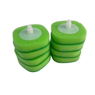 China Disposable toilet brush replacement pack for daily cleaning, antibacterial, multi-color and customizable. for sale