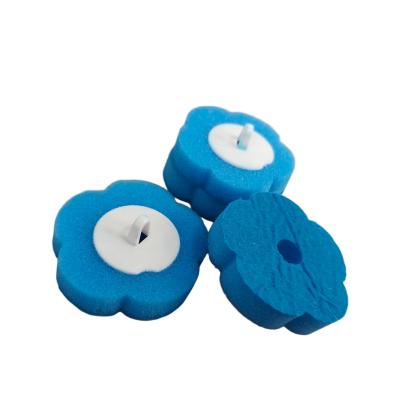 China Disposable toilet brush replacement pack with multi-shaped sponge cleaning for sale