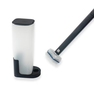 China Portable, durable, high-end disposable toilet brush set with cleaning solution for sale