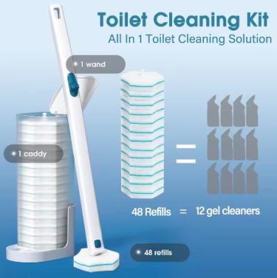 China Disposable toilet brush set, wall-mountable, logo printable,Convenient for sale