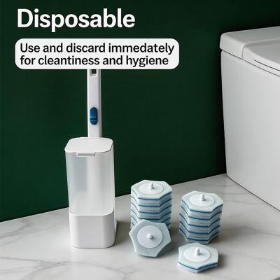 China Non-Slip, Corrosion-Resistant Handle, Pre-Loaded Cleaner, Customizable Disposable Toilet Brush Set for sale