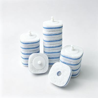 China Disposable Sponge Toilet Brush Replacement Heads Customizable Free Samples Home Cleaning Pads for sale