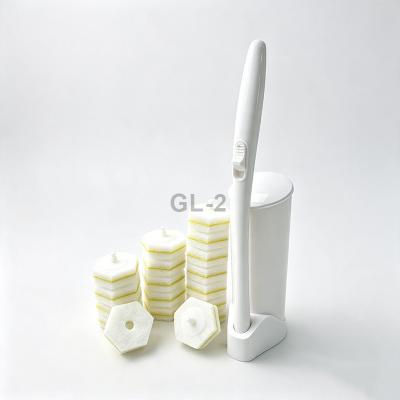 China Disposable Toilet Brush No Touch Wand Odor Control Built-In Cleaner Refills 12 Counts for sale