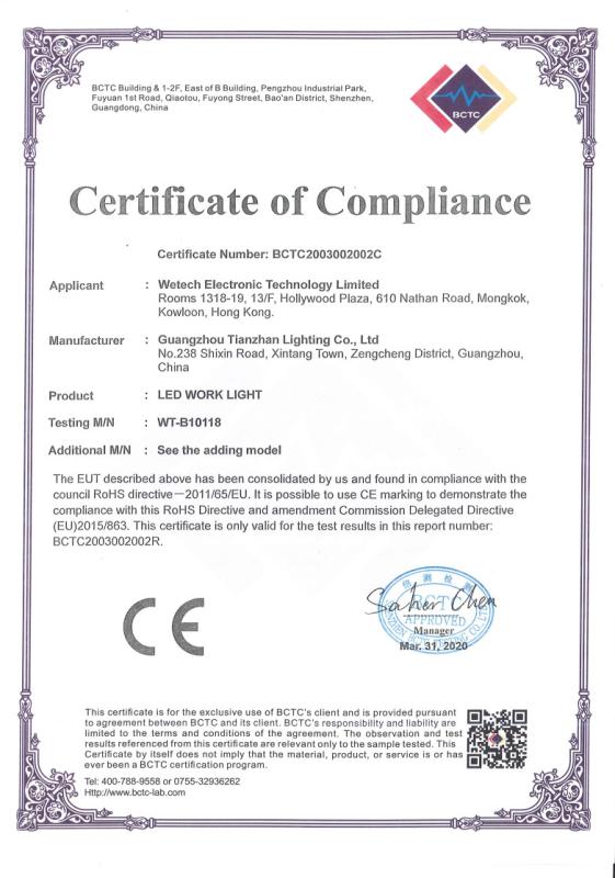 CE - Wetech Electronic Technology Limited