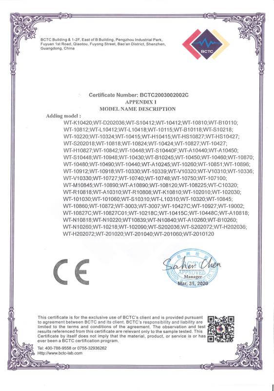 CE - Wetech Electronic Technology Limited