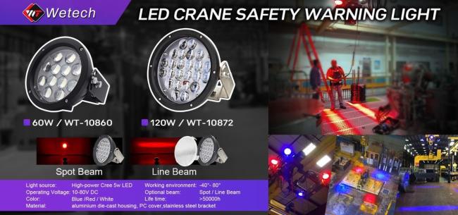 Wetech 60W High Power LED Overhead Crane Warning and Safety Lights