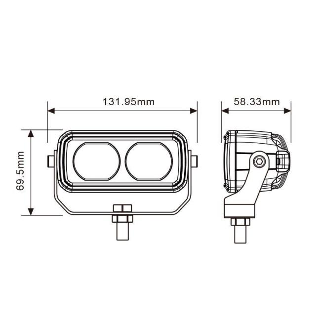 High Visibility LED Forklift Safety Light Bar DC 10-80V China Factory Direct