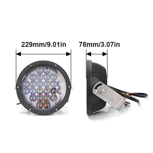 9inch 72W LED Crane Overhead Spot Linear Warning Light High Power Red Blue Spotlight