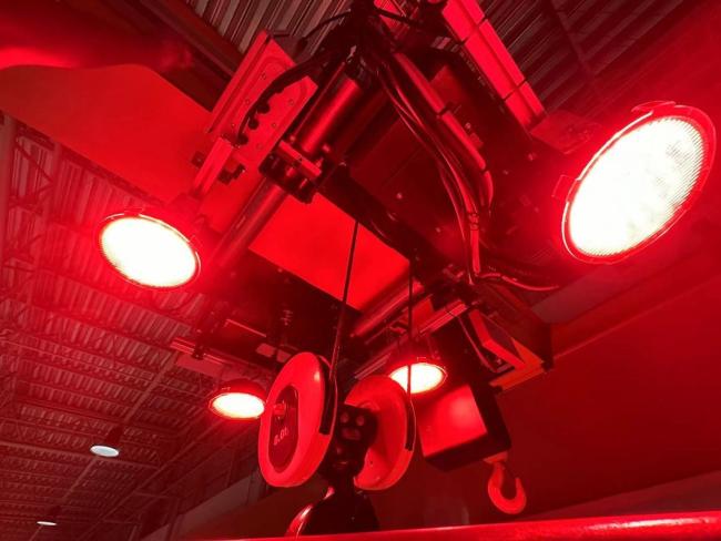 9inch 72W LED Crane Overhead Spot Linear Warning Light High Power Red Blue Spotlight
