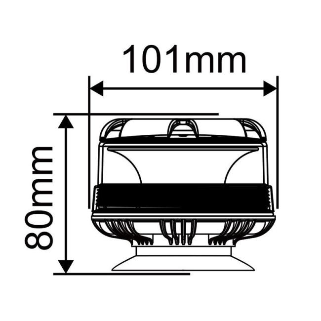 Magnet &amp; Sucked Base Type ECE Flashing Beacon Warning Light China