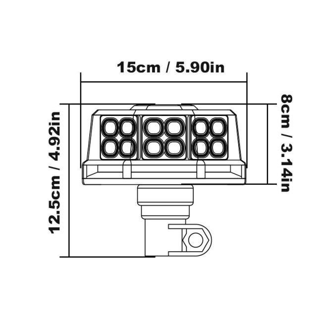 DIN Stem Base Type Amber Safety Strobe Beacon Light China Factory