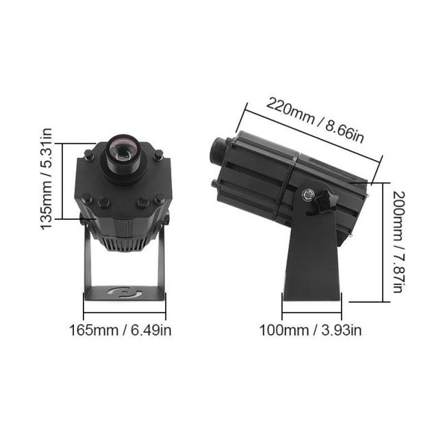 80W Free Design Custom Logo LED Gobo Projector Advertising Lights Outdoor Waterproof IP65
