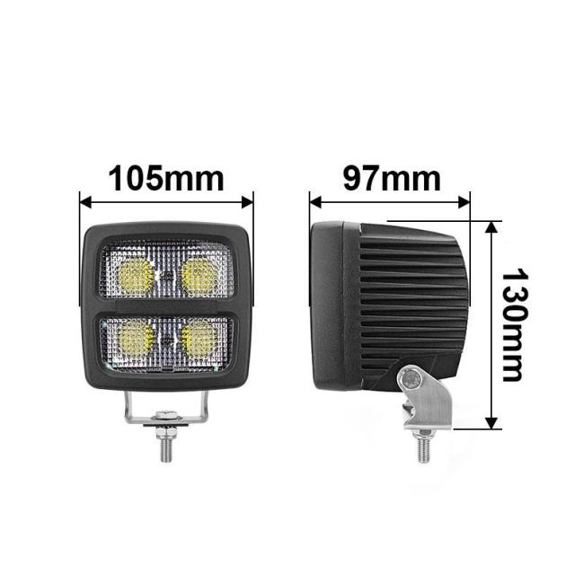 40W Square 9V 80V for Heavy Duty Engineering Vehicles off Road Truck Trailer Light