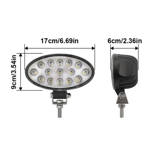 DC 12V 24V 75W Floodlight LED Working Light Oval Tractor Working Light