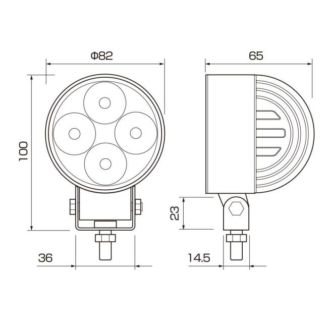 12W 10-36V DC Waterproof LED Work Light for Forklift China