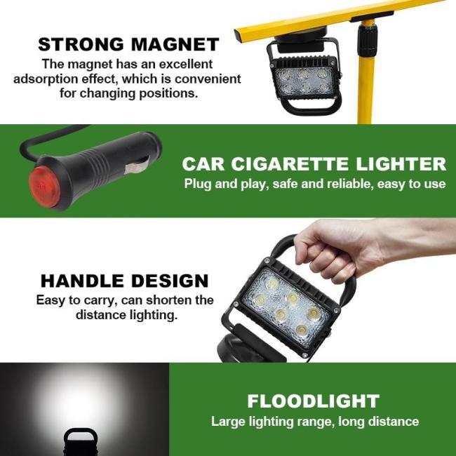 18W LED Work Light IP67 with Handheld & Cigarette Lighter Plug China