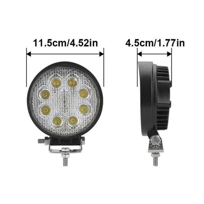 Forklift LED Round Auxiliary Light 24W Waterproof LED Working Light Forklift Light