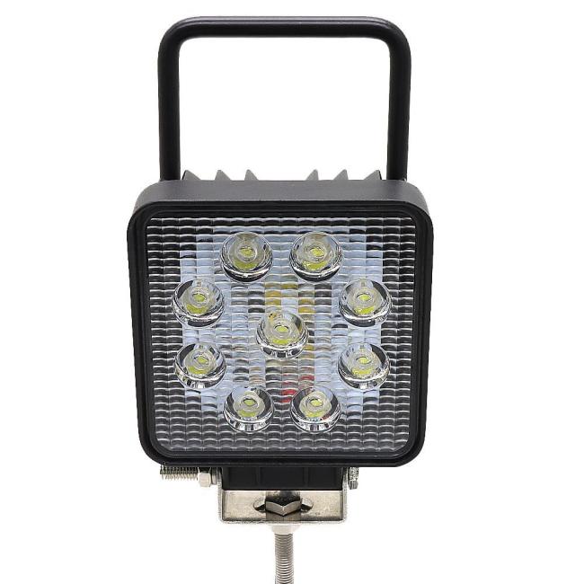 Square LED Work Light 27W with on/off Switch and Handheld 10-36V