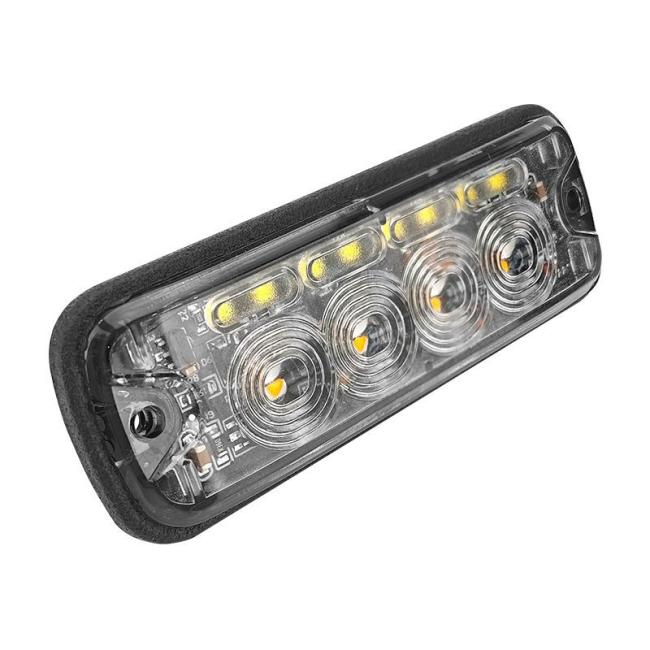 4 LED Strobe Warning Light Strobe Grille Flashing Light Bar Truck Car