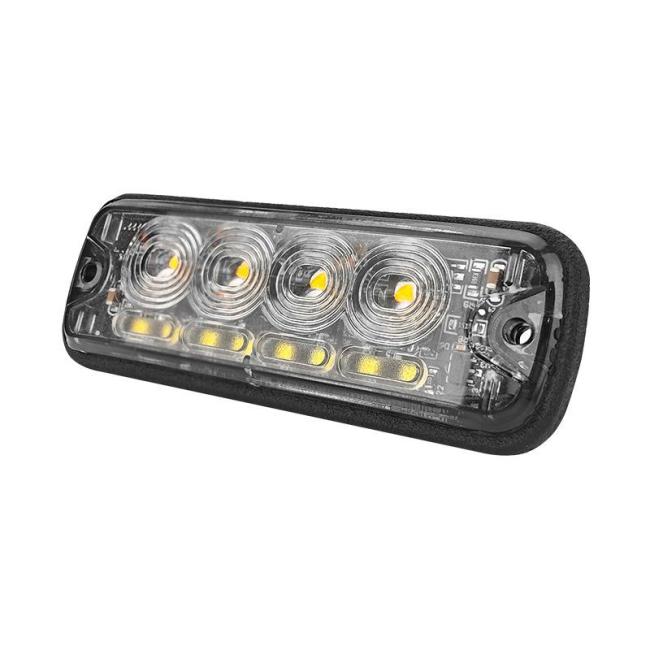 4 LED Strobe Warning Light Strobe Grille Flashing Light Bar Truck Car