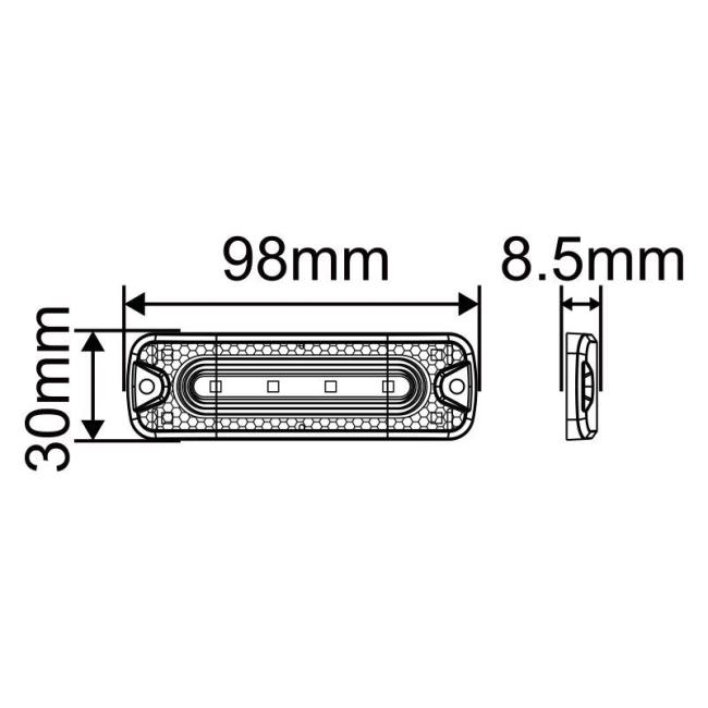 6LEDs Colors Strobe Warning Light for Vehicles Surface Mount China