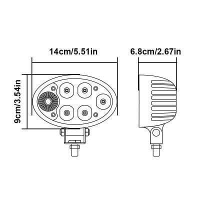 China 36W Forklift Lamps Turn Signal Light LED Work Light Truck Light for sale