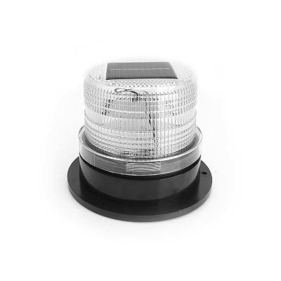 China Zonne-DC 10-110V LED Roterende Flitsende Stroboscoop Wit Waarschuwingslicht Flitsend Bakenlicht Te koop