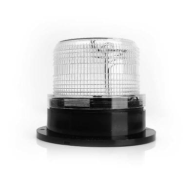China Zonne-DC 10-110V LED Roterende Flitsende Stroboscoop Wit Waarschuwingslicht Flitsend Bakenlicht Te koop