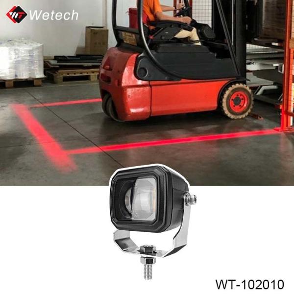 Quality 10V - 80V Forklift Red Zone Light 10W Blue Forklift Lights With Diecast Aluminum Housing for sale