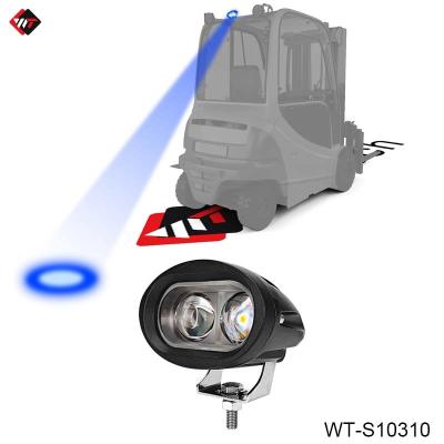 China Waterproof Forklift Blue Spot Light 10W LED Blue Spot Light 10V - 80V With Diecast Aluminum Housing for sale
