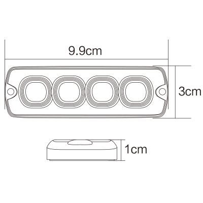 China 12V - 24V LED Strobe Warning Lights IP67 Side Flashing Strobe Light For Vehicle for sale