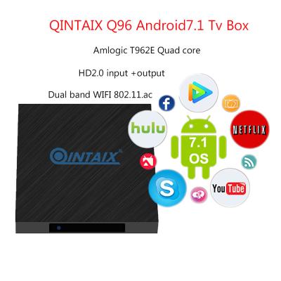 China QINTAIX Q96 Smart Quad Core Android TV Box , 2GB 16GB HDMI In Streaming Box for sale