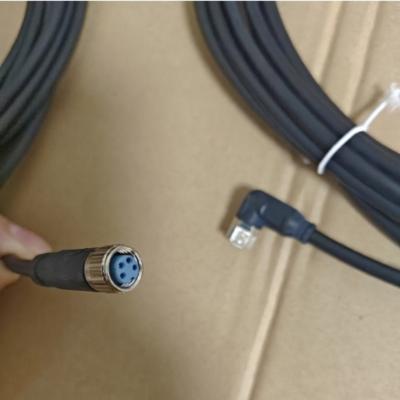 China DO 4 Pin M8 Robotic Flex Cable with Female M8 Connector and Lead 5m Long for sale