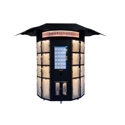 China Customized Locker Compartments Smart Flower Dispenser with Built-in Cooling System and QR Code Payment for sale
