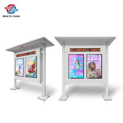 Cina Colonna che sta il contrassegno LCD all'aperto di Digital del pannello di due schermi per scuola in vendita