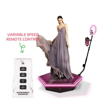 Cina Wireless Control 360 Rotating Photo Booth 115cm With Ring Light RGB in vendita