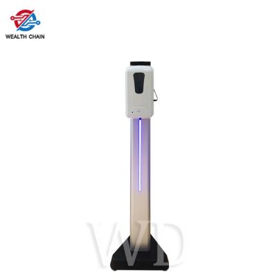 Cina Chiosco multifunzionale di temperatura di riconoscimento di fronte di 1100mm con il prodotto disinfettante della mano in vendita
