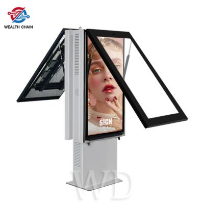 Cina Bianco LCD alla moda del chiosco del cavalletto dell'esposizione di 2 lati per pubblicità in vendita