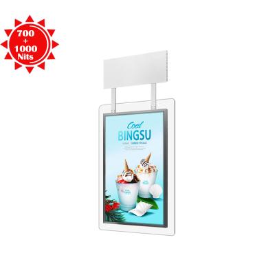 China Hangend de Hoge Helderheidslcd Vertonings Dubbele Schermen met 700nits 65“ 4K wat betreft Te koop